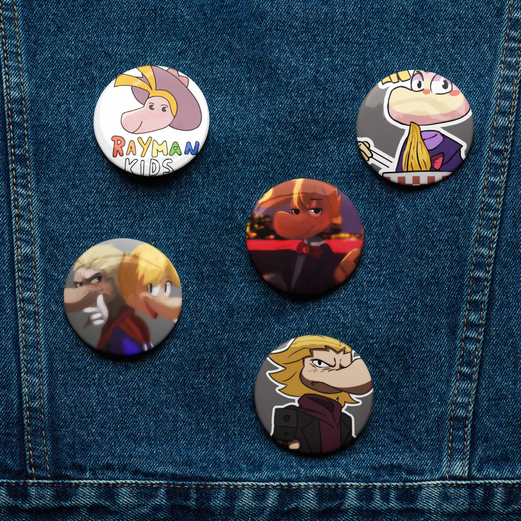 Rayman/ or Ramon Button Pins [rayman/captainlaserhawk] - Etsy
