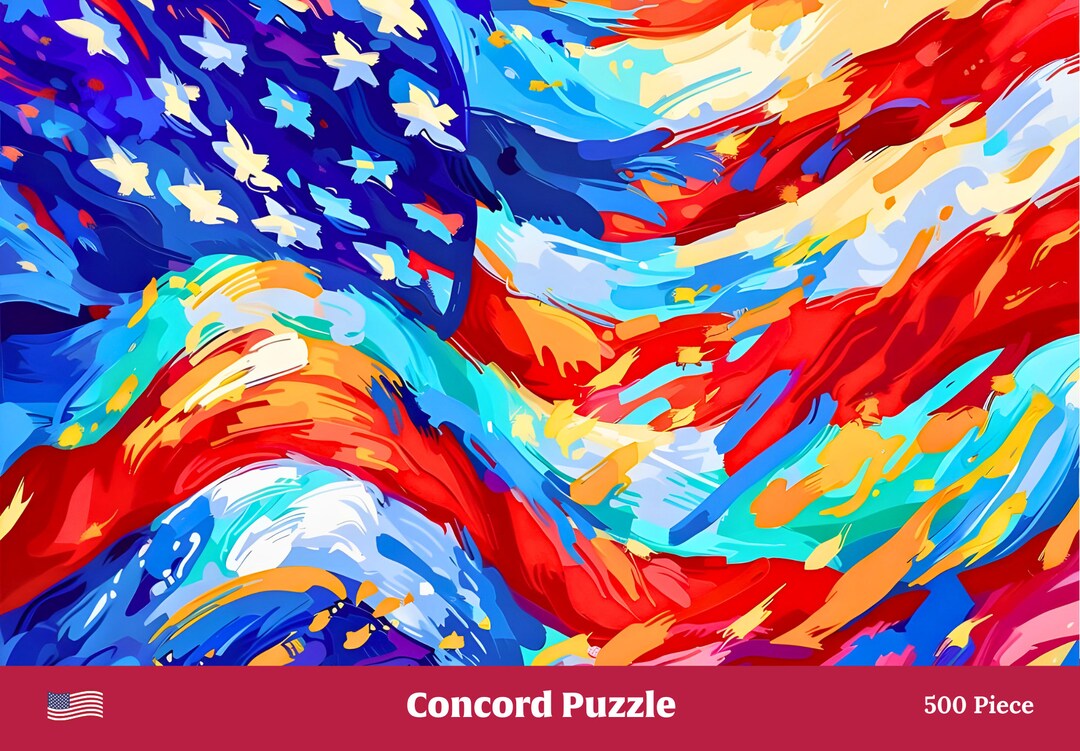 American Flag 500 Piece Puzzle - Etsy