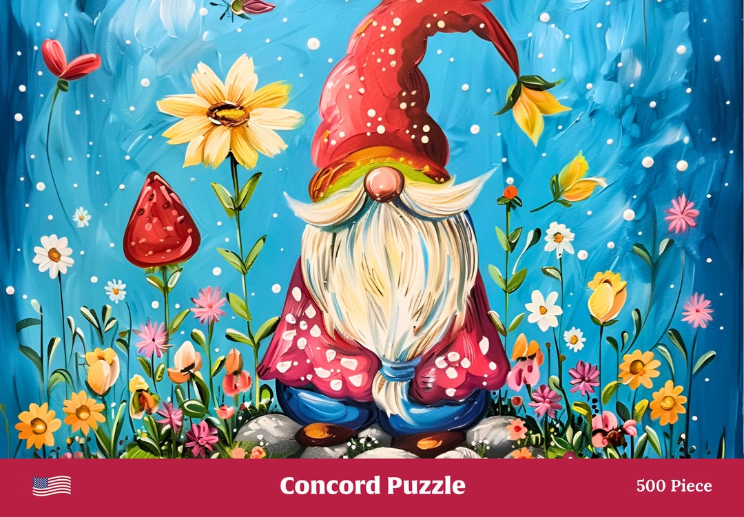 Garden Gnome 500 Piece Puzzle - Etsy