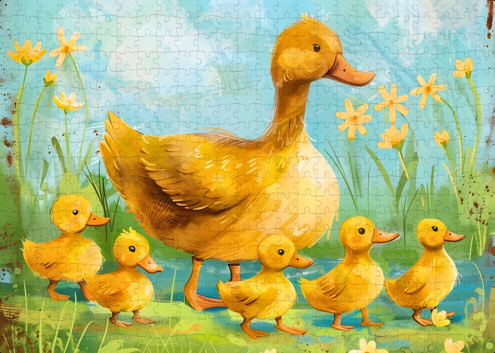 Mother Duck & Ducklings 500 Piece Puzzle - Etsy