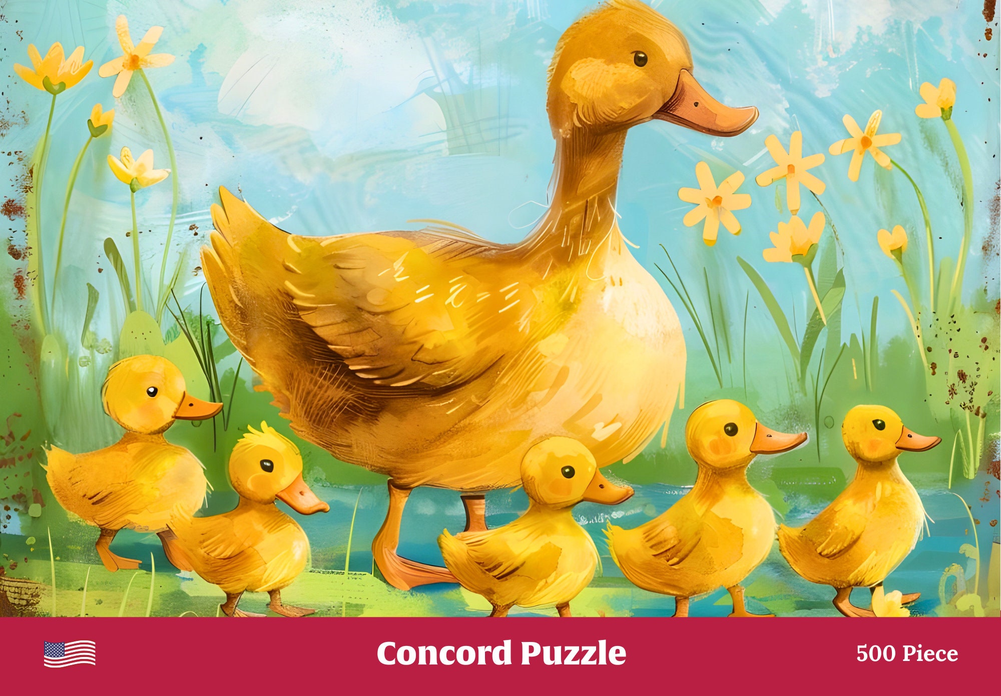 Mother Duck & Ducklings 500 Piece Puzzle - Etsy
