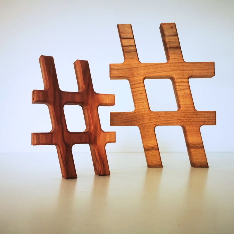 Wooden Hashtag - Etsy