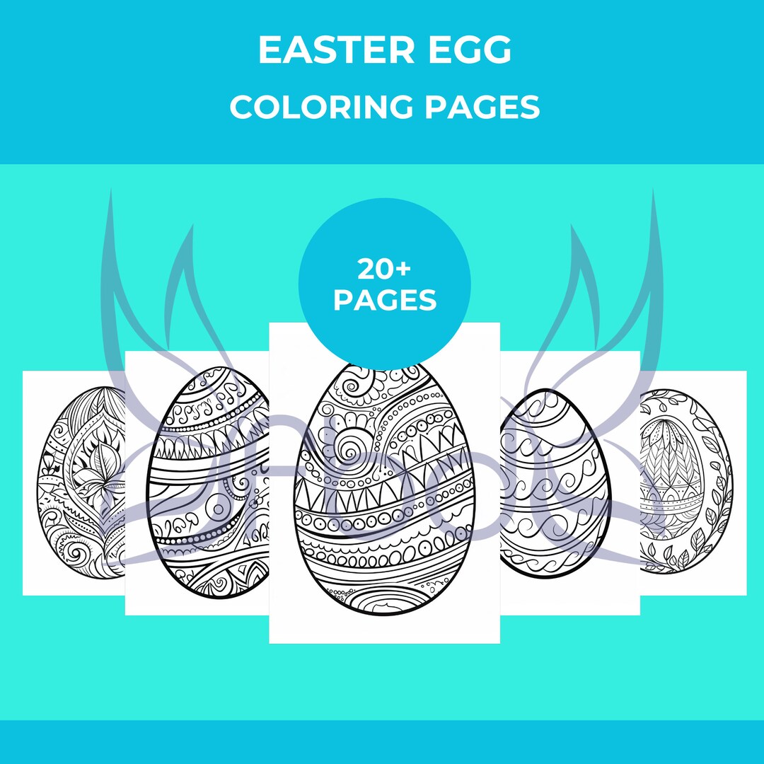 Easter Egg Coloring Book - 20+ Pages - Etsy