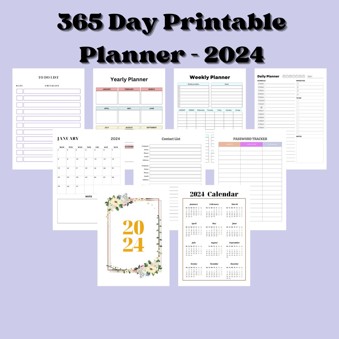 365-day Planner 2024 Instant Download - Etsy