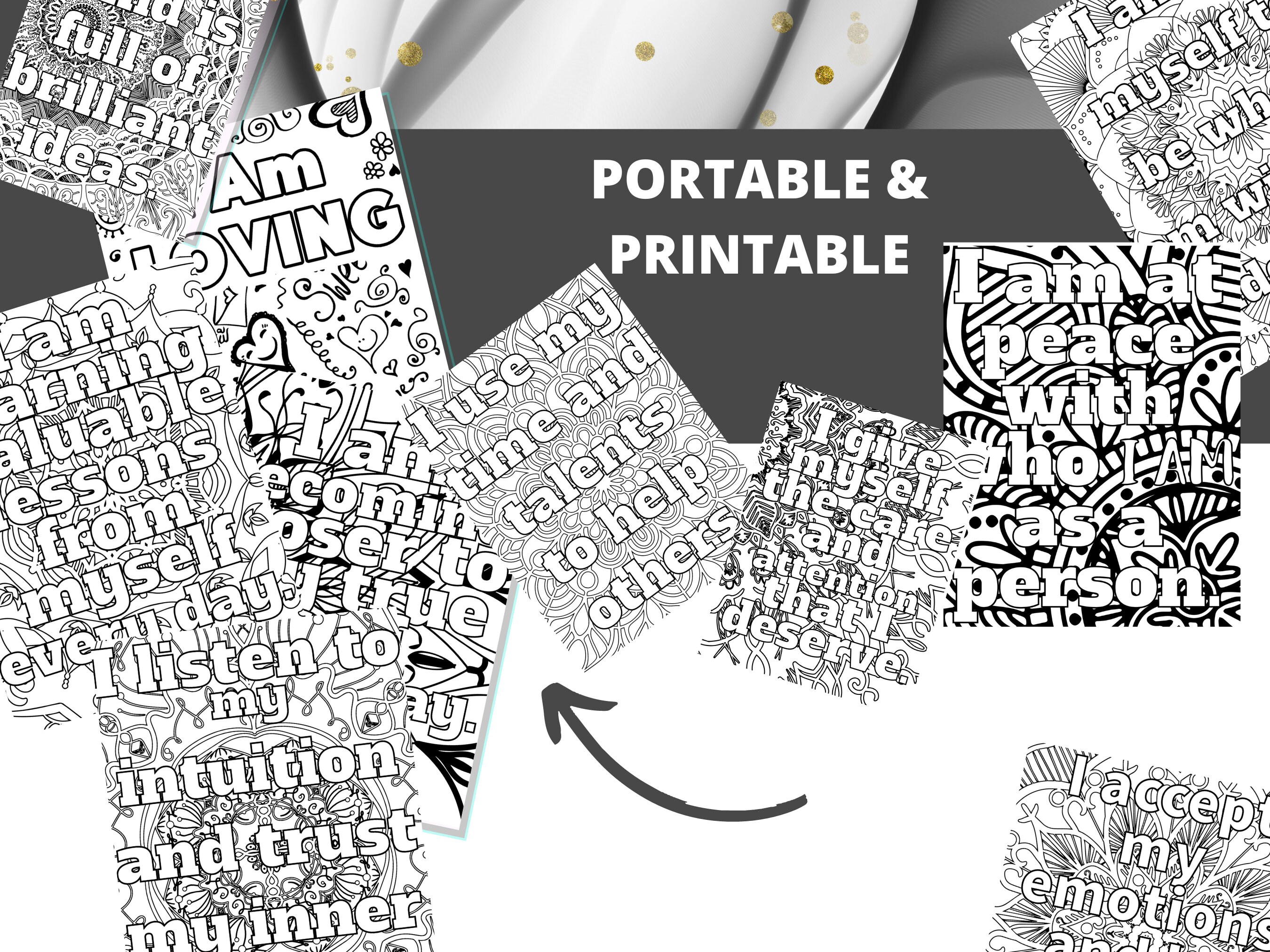 Affirmations Coloring Pages for Teens and Kids | 20+ Pages | Printable ...