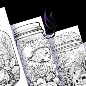 Enchanted Jars Coloring Pages | Printable & Procreate Import ...
