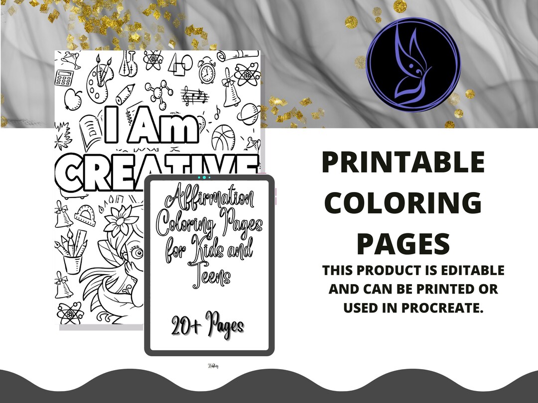 Affirmations Coloring Pages for Teens and Kids | 20+ Pages | Printable ...
