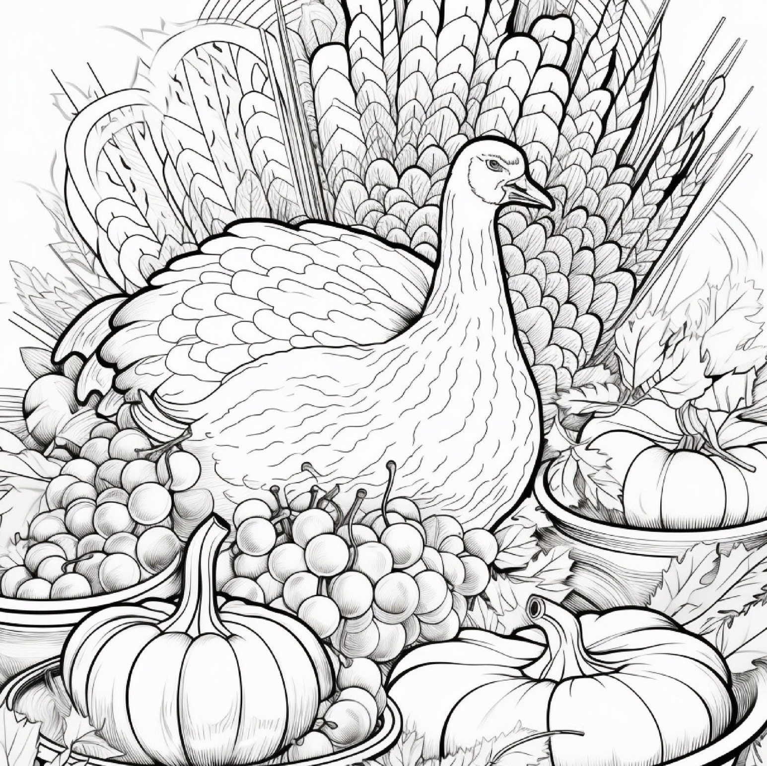 30 Mindful Thanksgiving Coloring Pages - Etsy