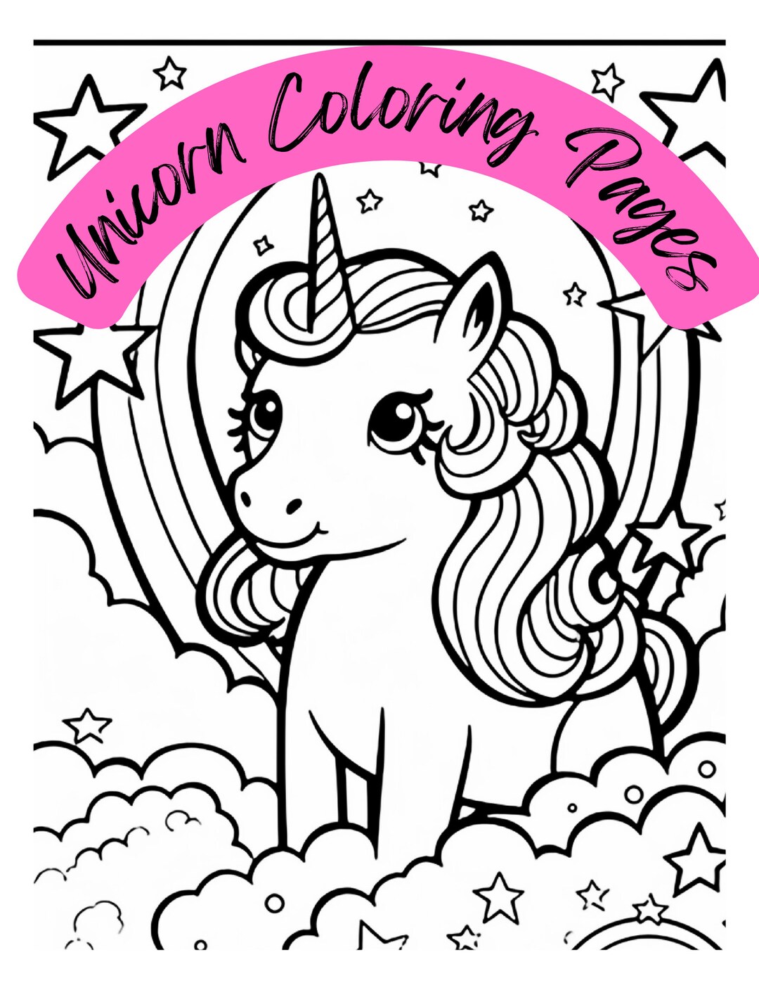 25 Cute Kawaii Coloring Pages for Kids - Etsy