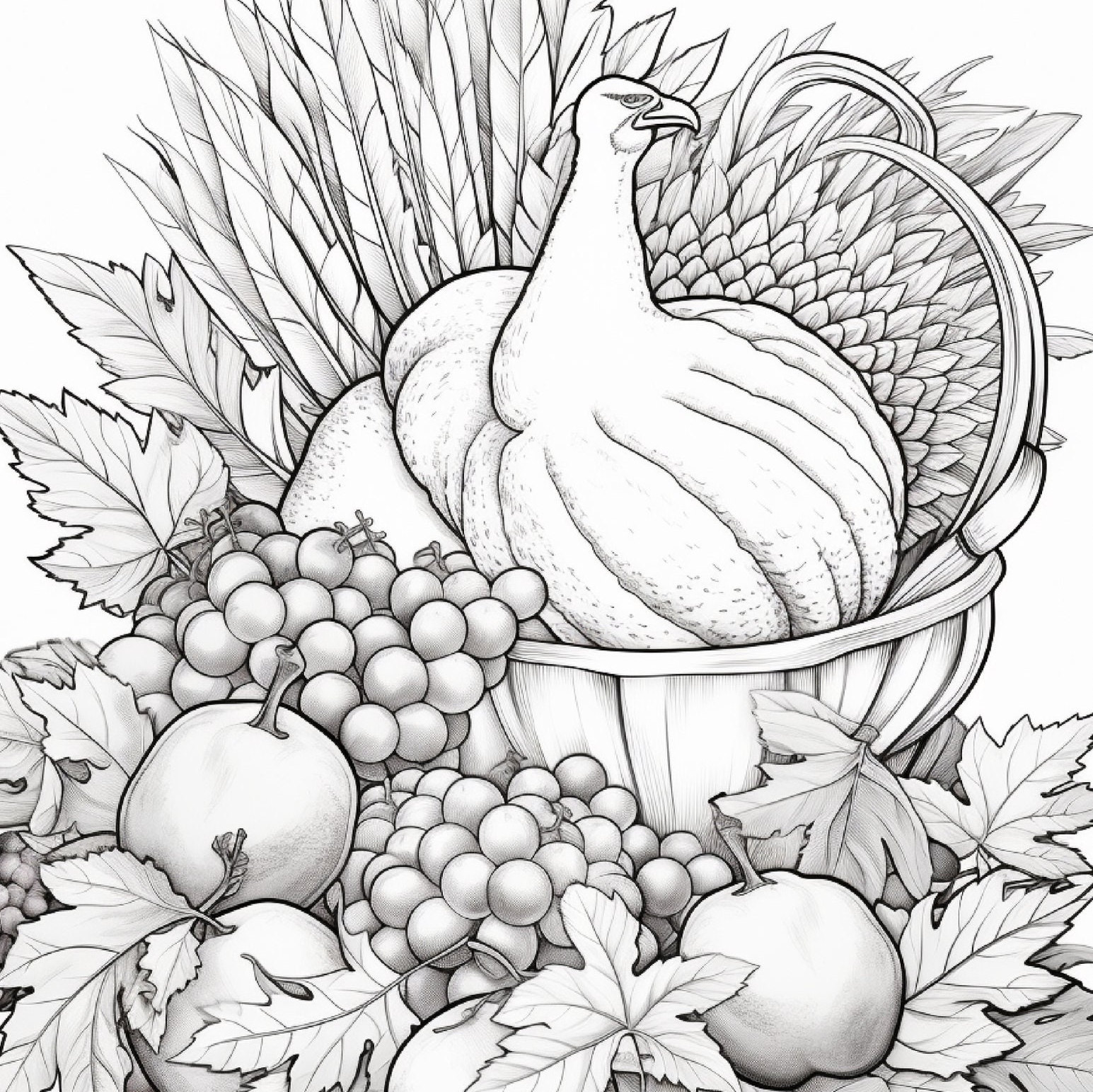 30 Mindful Thanksgiving Coloring Pages - Etsy