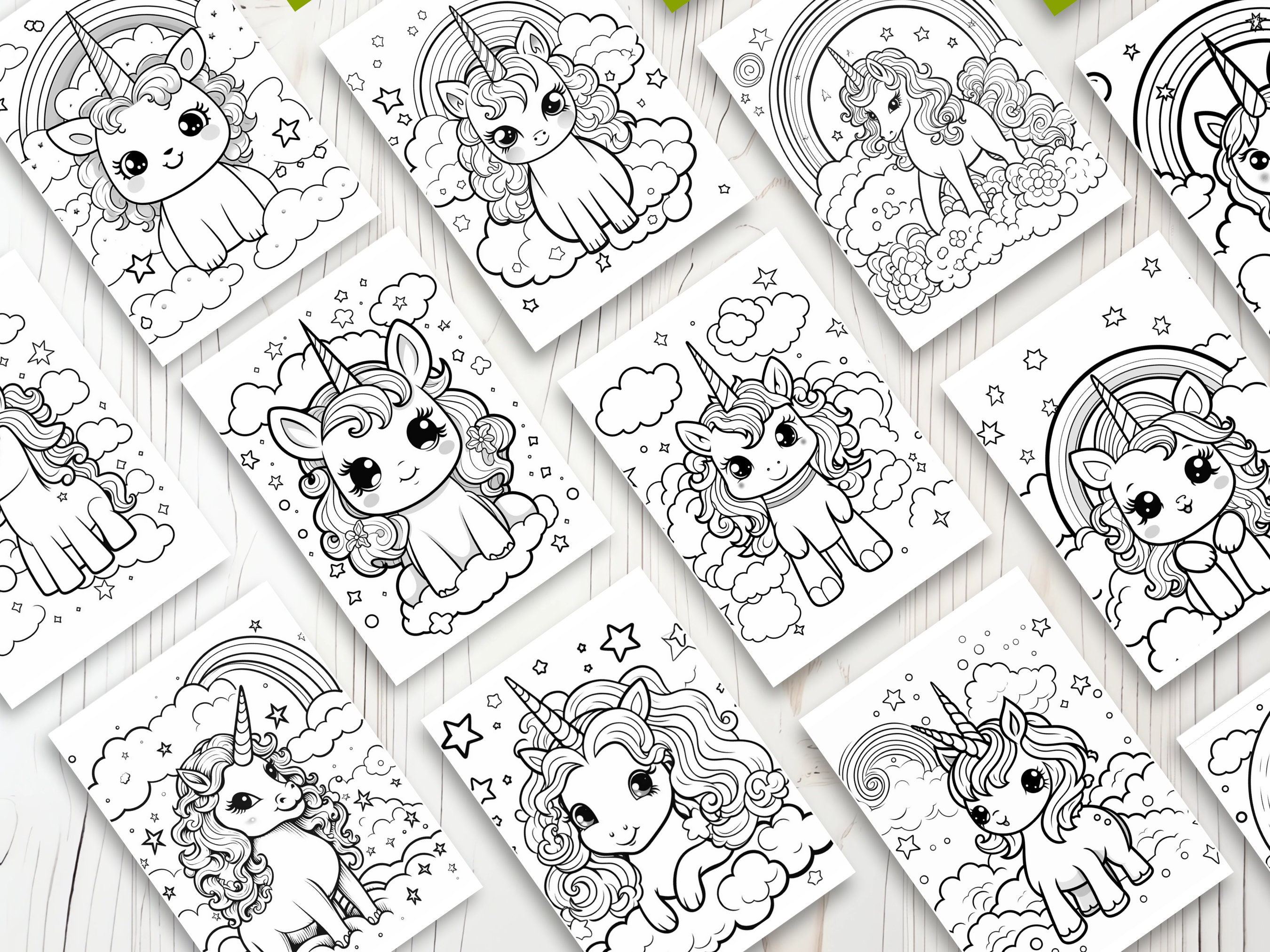 25 Cute Kawaii Coloring Pages for Kids - Etsy