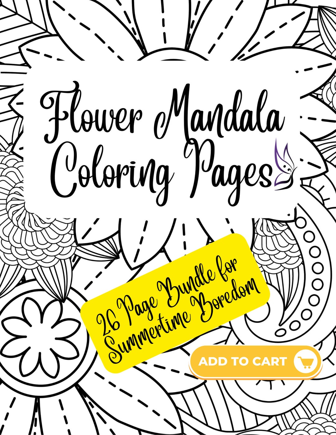 Flower Mandala Coloring Pages - 26 Pages for Summertime Boredom - Etsy