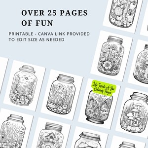Life Inside A Jar - 30 Unique, Printable Coloring Pages for Adults - Etsy