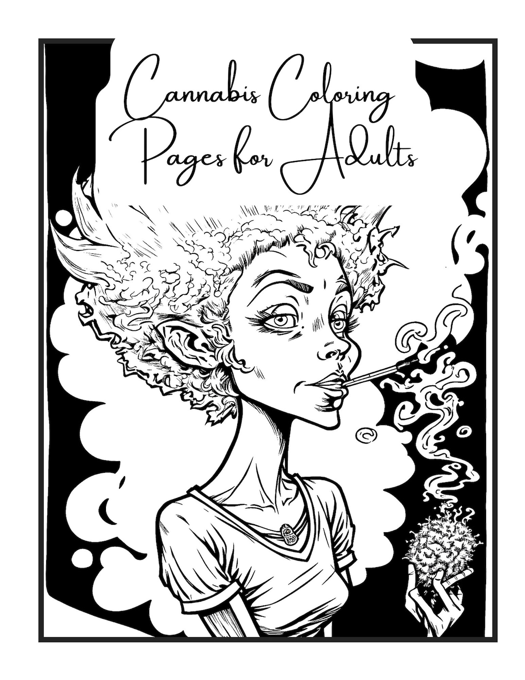 Cannabis Coloring Pages for Adults 26 Printable Pages - Etsy