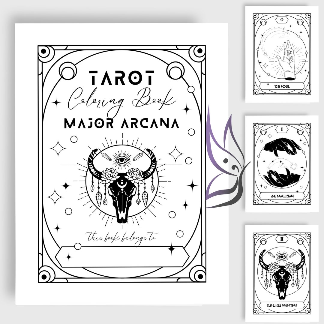Major Arcana Tarot Coloring Pages - 22 Pages - Etsy