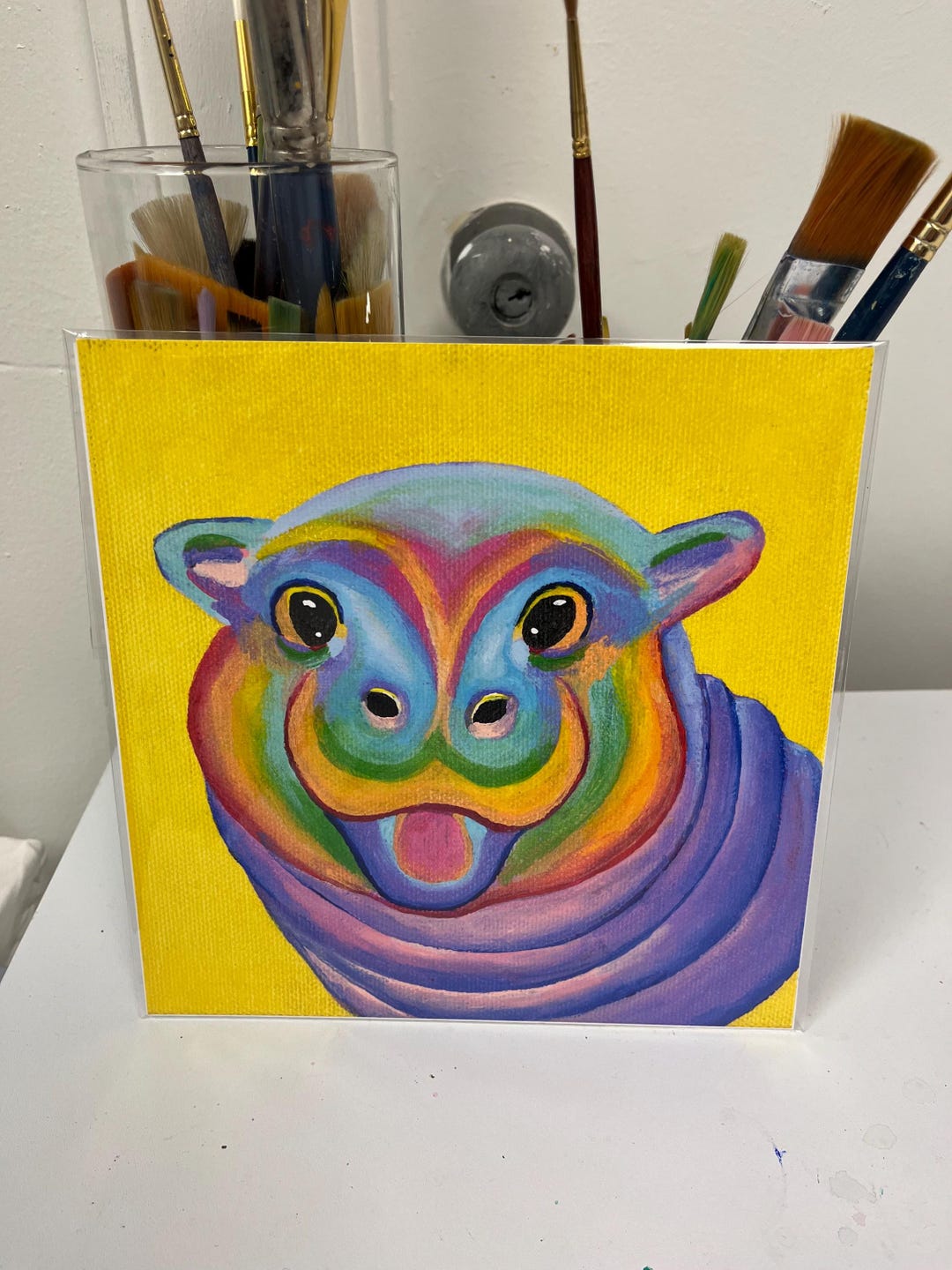 Poppy the Pygmy Hippo - Giclee Art Prints - Etsy