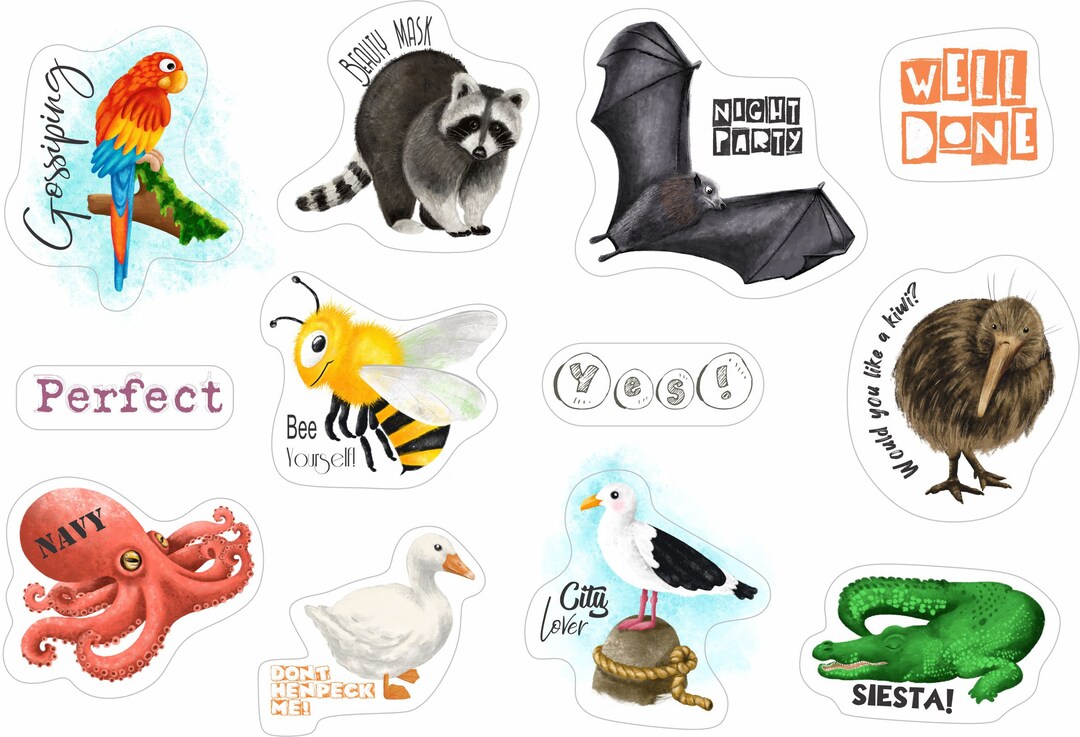 Downloadable Animal Posters for Kids Colorful Wall Decor Squirrel Kids ...