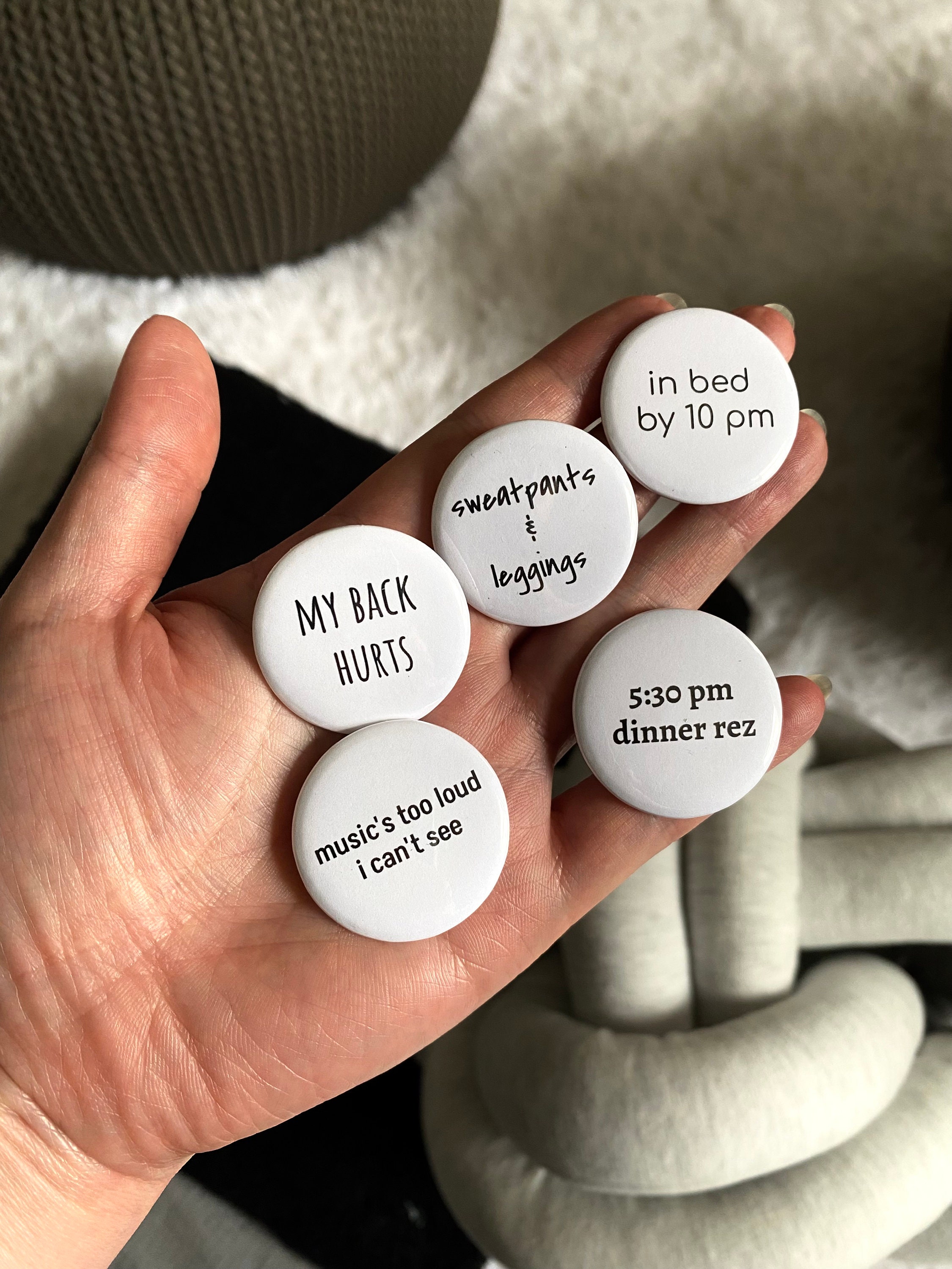 Getting Old Funny Button Pins, Set of 5 Pins, Button Pins, Funny Pins ...