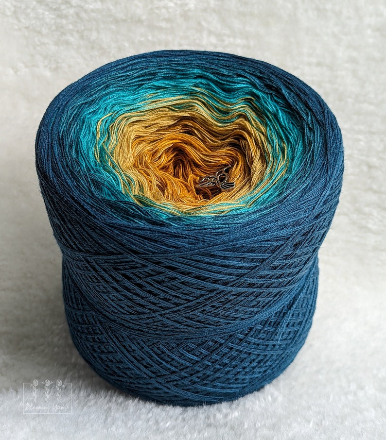 Kingfisher Gradient Ombre Yarn Cake Created by Ancy-fancy - Etsy