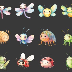 Whimsical Insect Clipart | Whimsical Ants | Insect Wall Art | Kawaii ...
