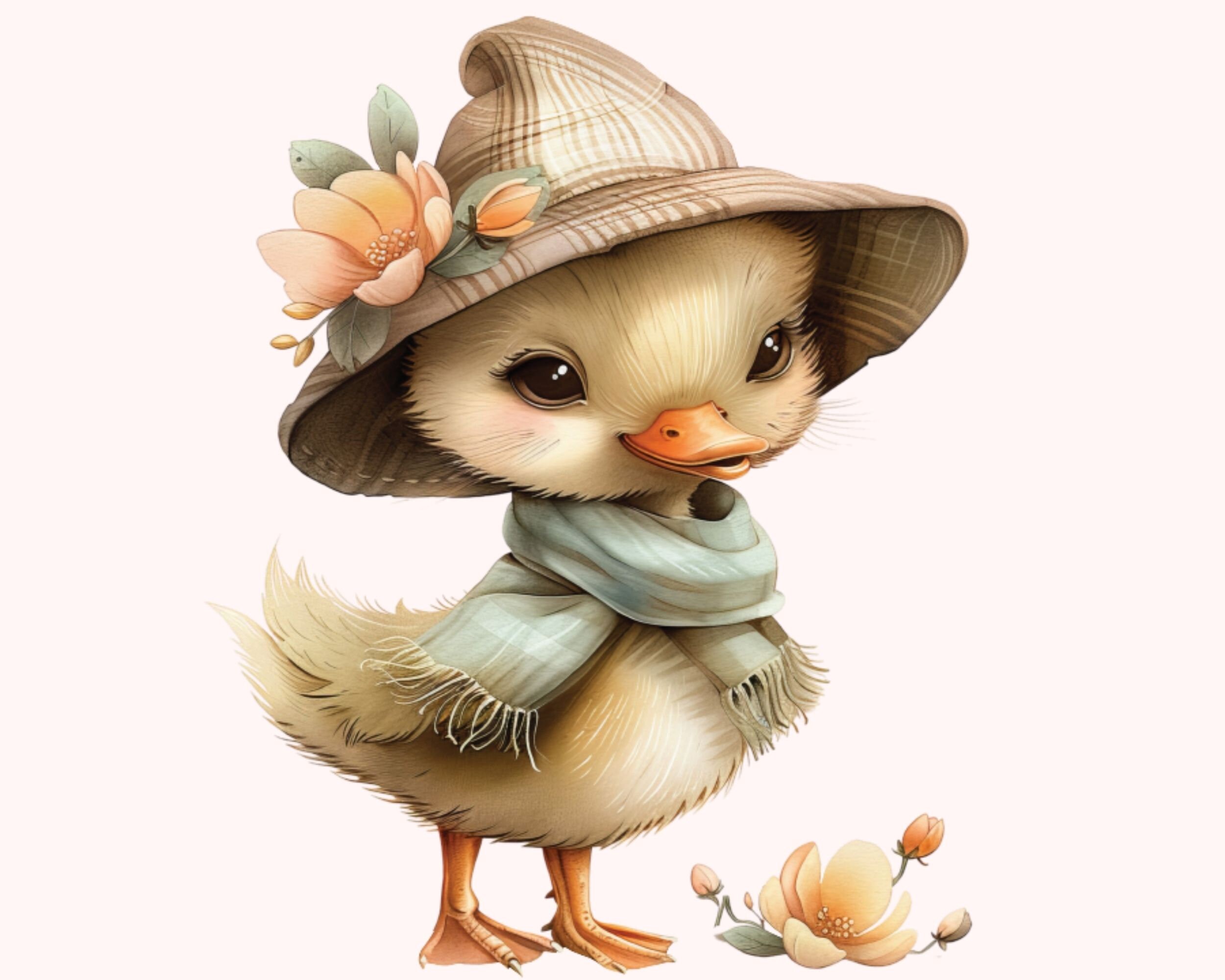 Storybook Duckling Clipart Watercolor Cute Duck Clipart Duck ...