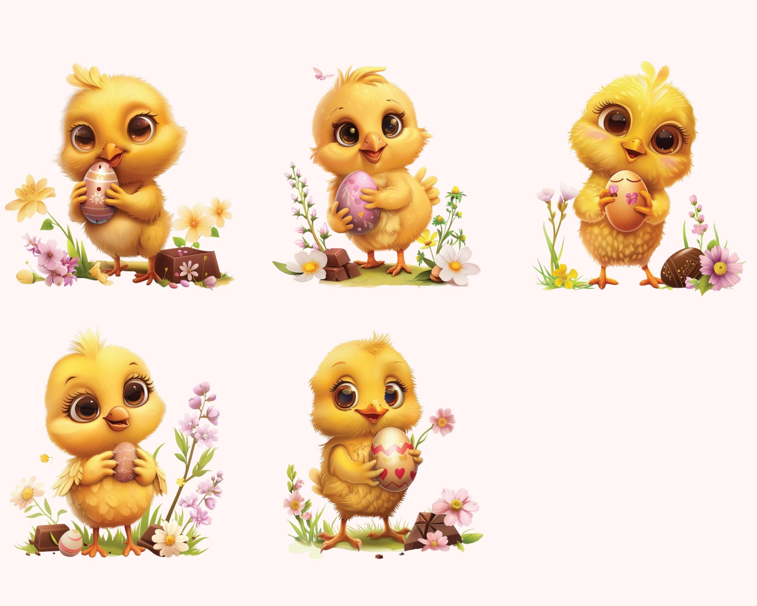 Spring Chick Clipart Easter Chick Clipart Easter Clipart Spring Flowers ...