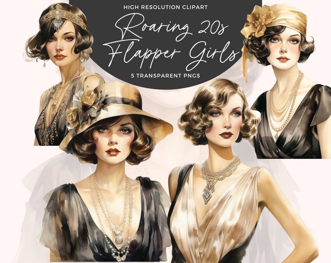 Roaring 20s Clipart, Flapper Girl, 1920s Images, Great Gatsby, Nineteen ...