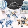 Aeroplane Clipart Hot Air Balloon Baby Shower Clipart First Birthday ...
