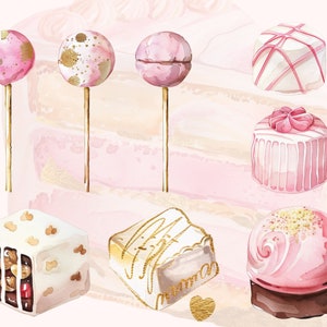 Millennial Pink Sweets Clipart | Candy Land Clipart | Candy and Sweets ...
