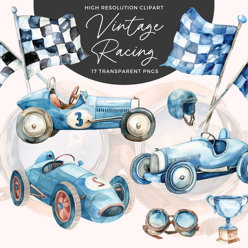 Race Cars Clip Art - Etsy