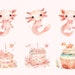 Axolotl Birthday Clipart | Cute Axolotl Clipart | Sea Animal Graphics ...