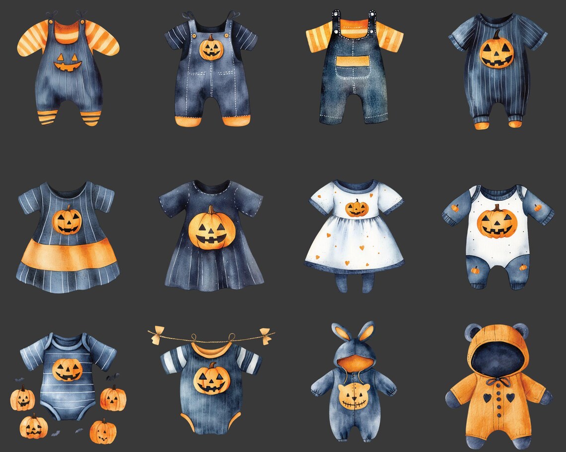 Baby is Brewing | Halloween Baby Shower Clipart | Cute Halloween Baby ...