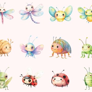Whimsical Insect Clipart | Whimsical Ants | Insect Wall Art | Kawaii ...