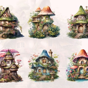 Fairy House Clipart | Enchanted Forest | Fairy Tale Clipart | Fairy ...