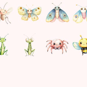 Whimsical Insect Clipart | Whimsical Ants | Insect Wall Art | Kawaii ...