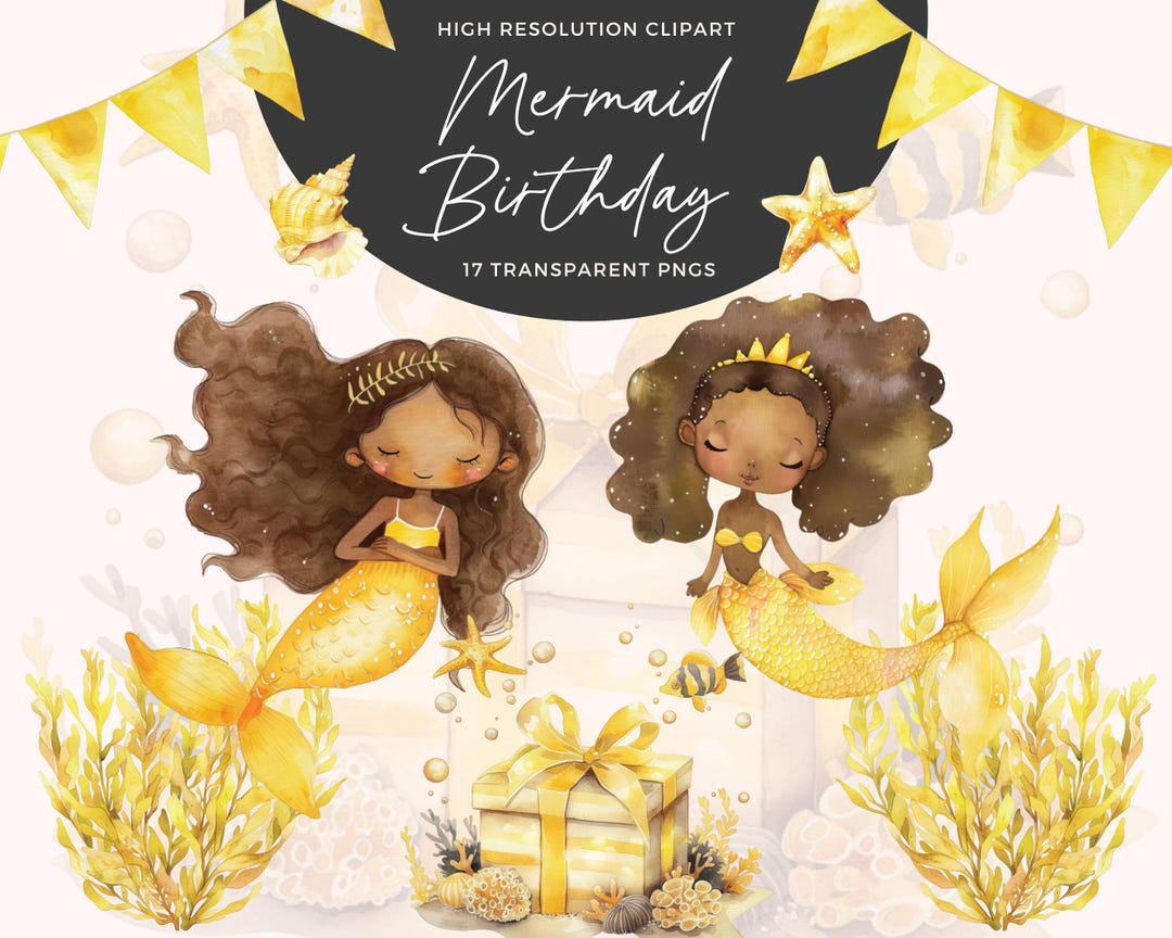 African American Mermaid Clipart | Cute Mermaid Clipart | Mermaid ...
