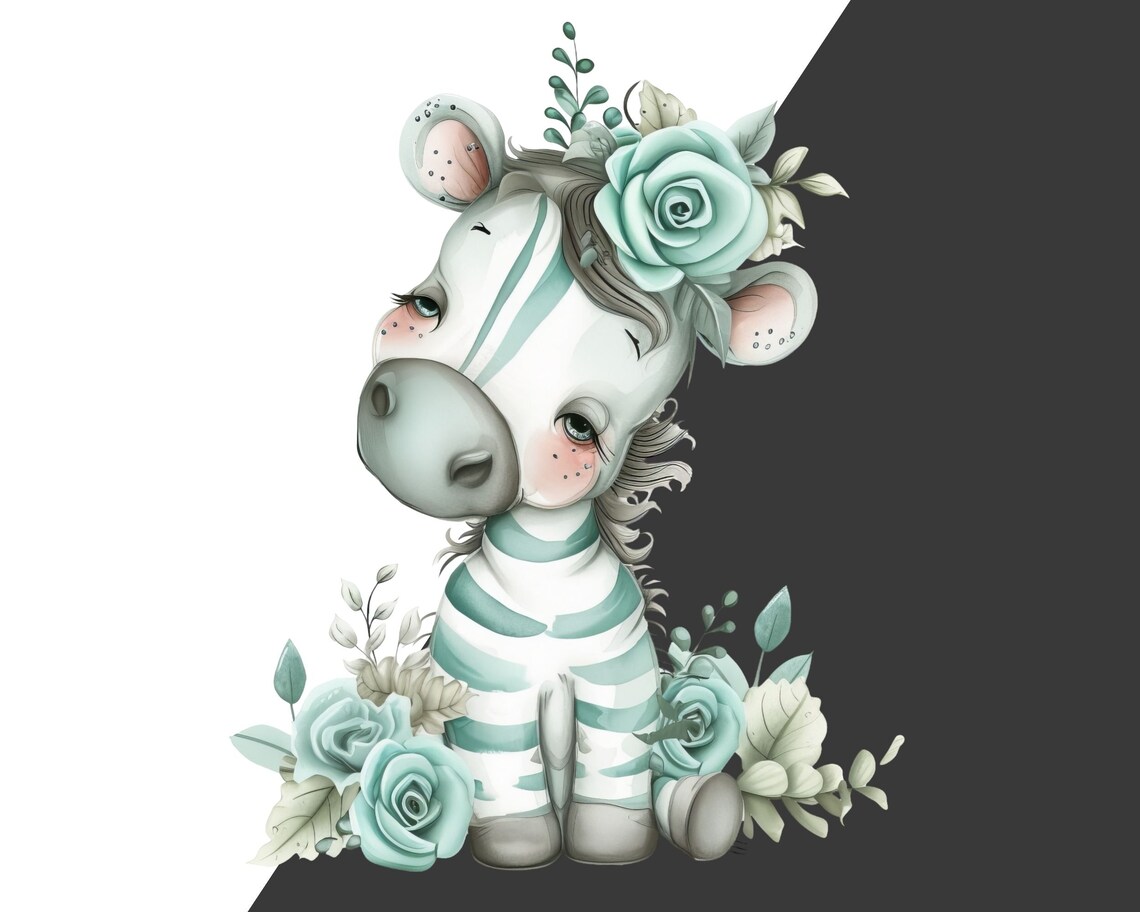 Boho Safari Animal Clipart Cute Safari Animals Clipart Png Jungle ...