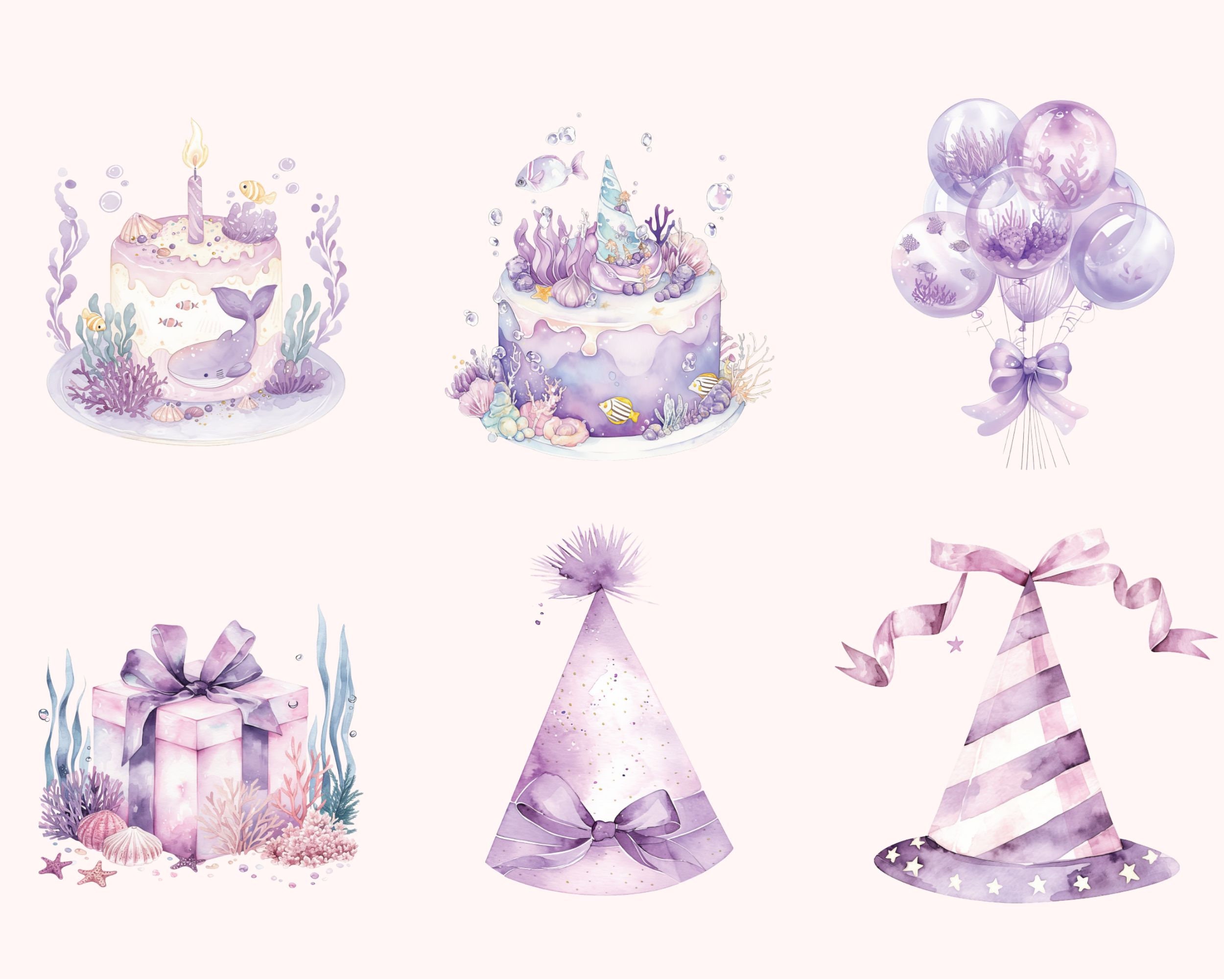 Axolotl Birthday Clipart | Cute Axolotl Clipart | Sea Animal Graphics ...