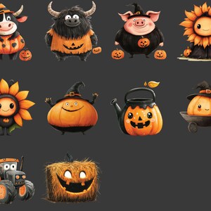 Halloween Quirky Farm Animal Clipart | Quirky Halloween | Funny Farm ...
