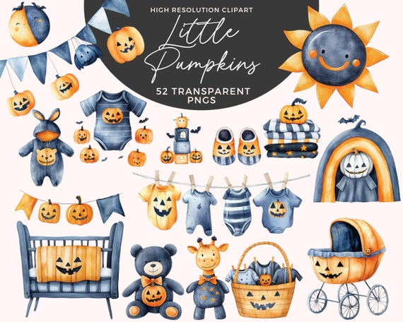 Halloween Baby Shower Clip Art