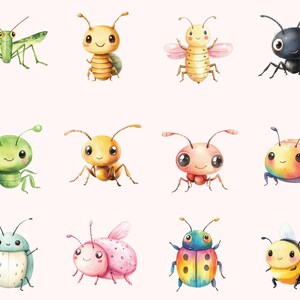 Whimsical Insect Clipart | Whimsical Ants | Insect Wall Art | Kawaii ...