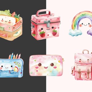 Cute School Supply Clipart | Cute School Supplies Clipart | Kawaii Clip ...