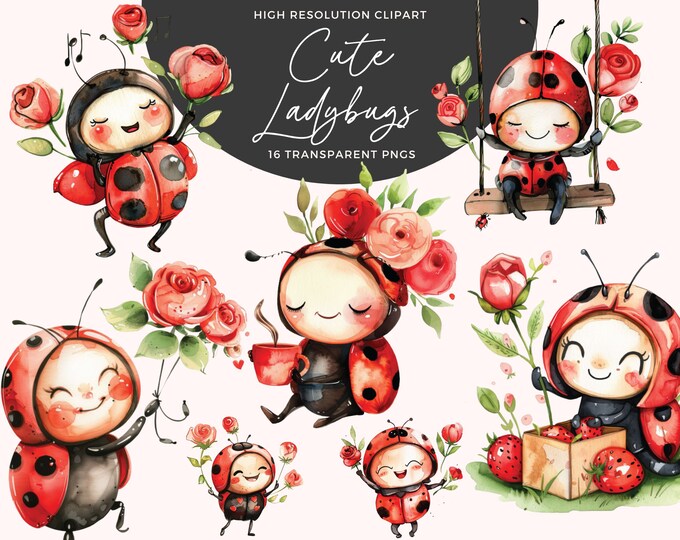 Ladybug Clipart, Cute Ladybug Png, Bug Clipart, Love Bug Clipart ...