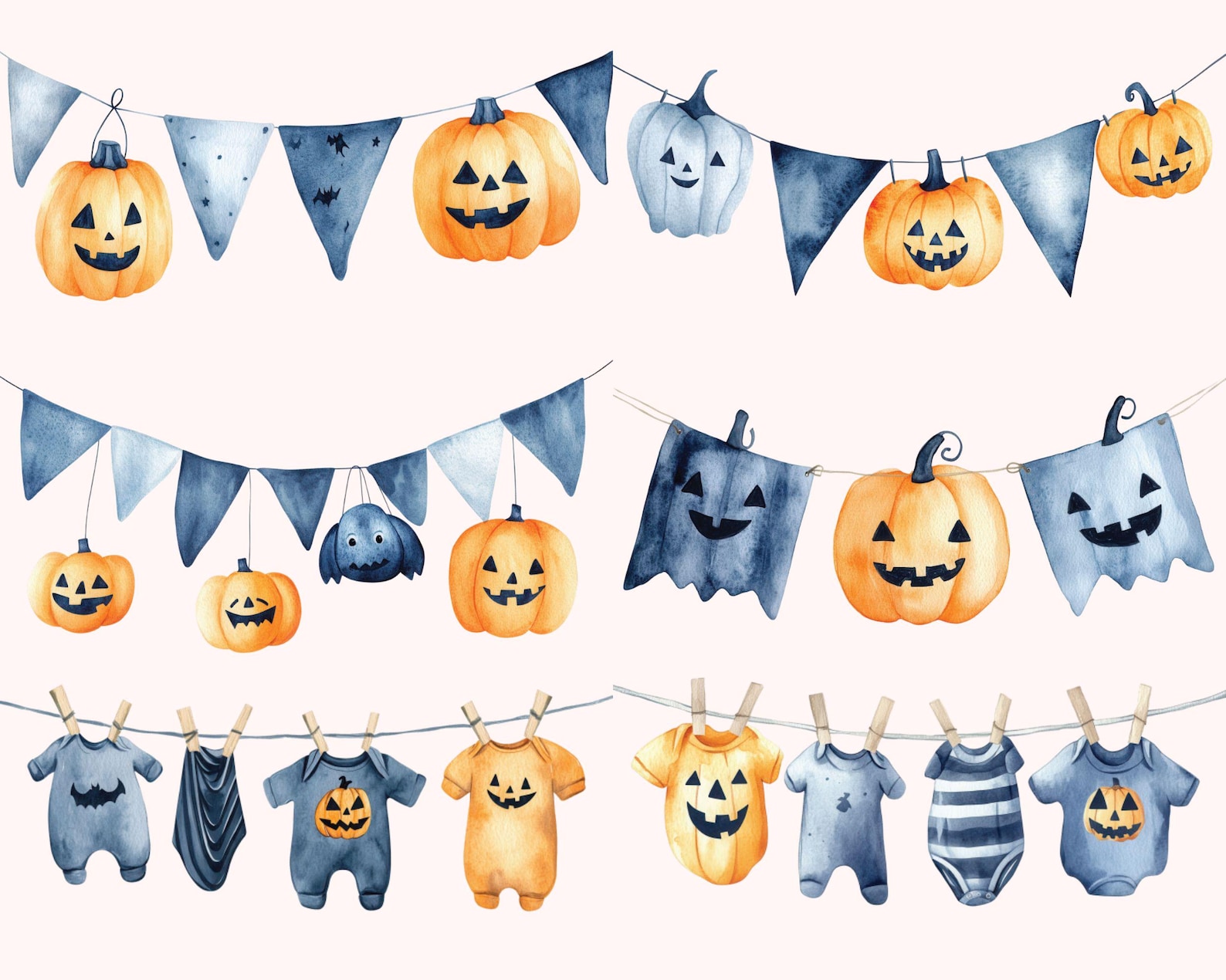 Baby is Brewing | Halloween Baby Shower Clipart | Cute Halloween Baby ...