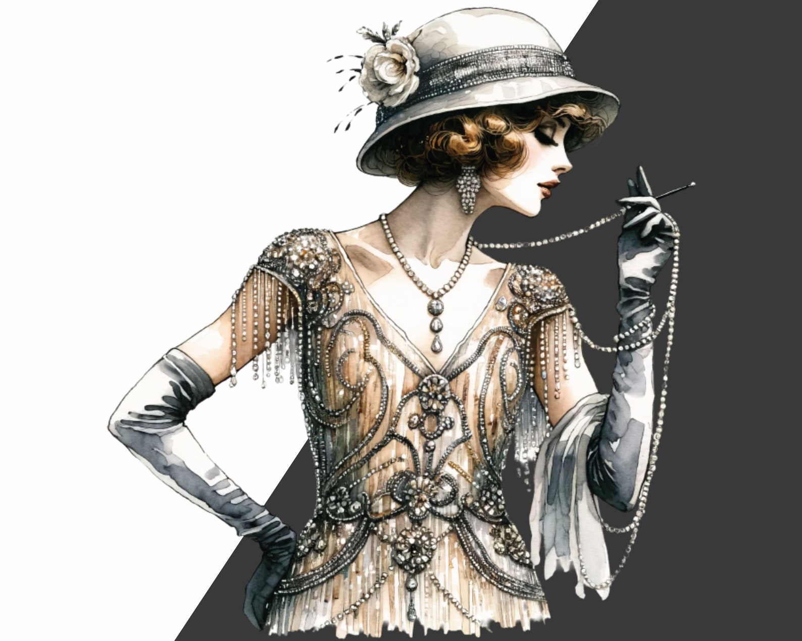 Roaring 20's Clipart | Flapper Girls Clipart | Great Gatsby Clipart ...