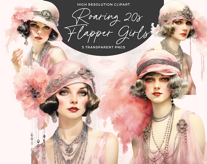 Roaring 20s Clipart, Flapper Girl, 1920s Images, Great Gatsby, Nineteen ...