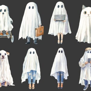 Halloween Ghost Family Clipart | Family Halloween PNG | Halloween ...