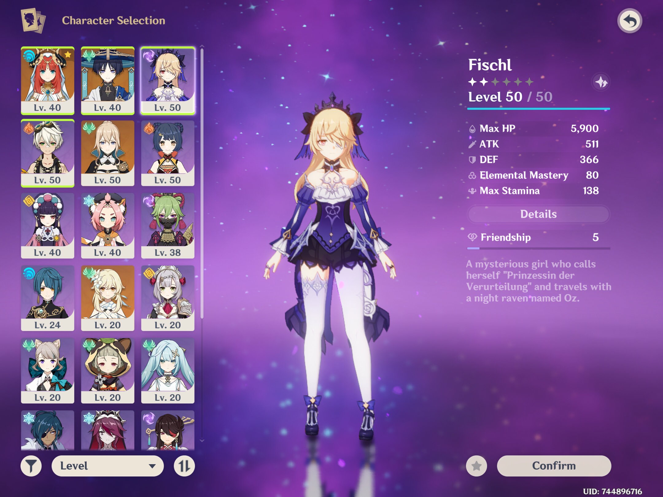 Genshin Fischl Skin Account Ar35 Eu - Etsy