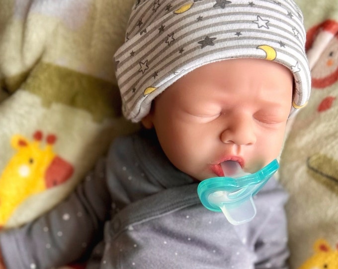 FULL-BODY SILICONE Reborn Baby Doll Boy, Open Mouth for Bottle/pacifier ...