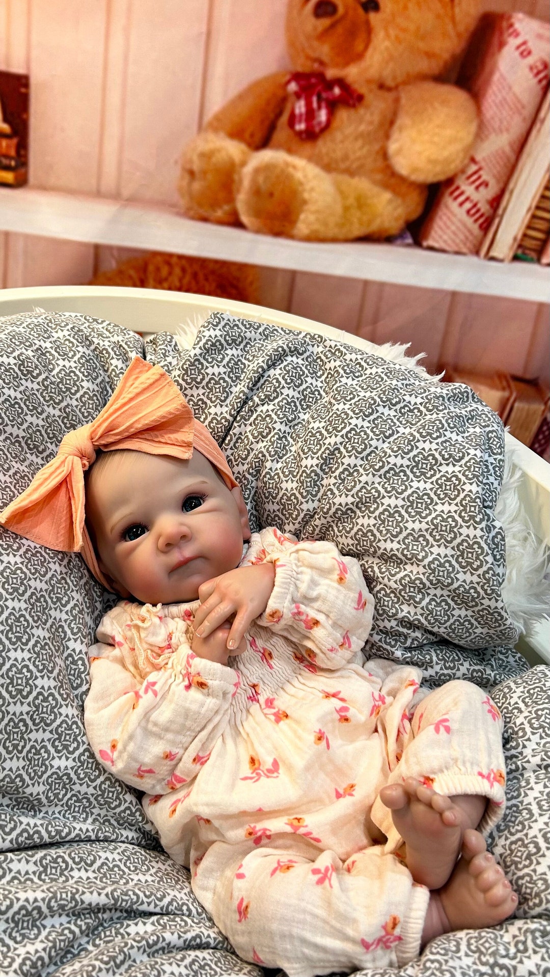 WEIGHTED Vinyl Reborn Baby Girl With Cloth Body and Vinyl Limbs 7 Lbs ...